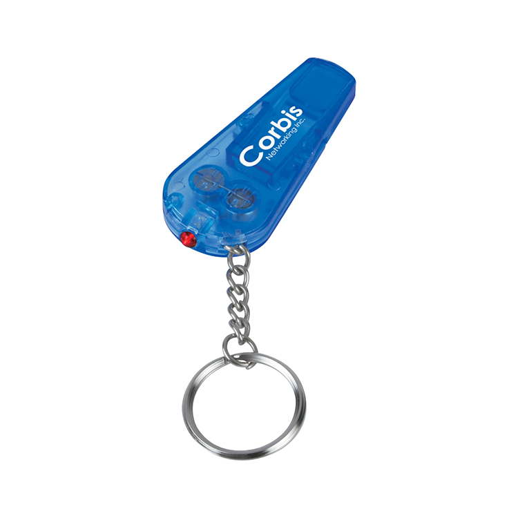 Indigo Blue Whistle Flashlight Keychain