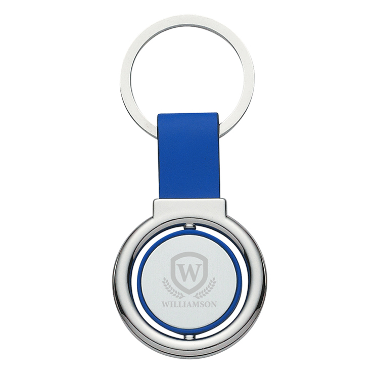 Circular Metal Spinner Keychain