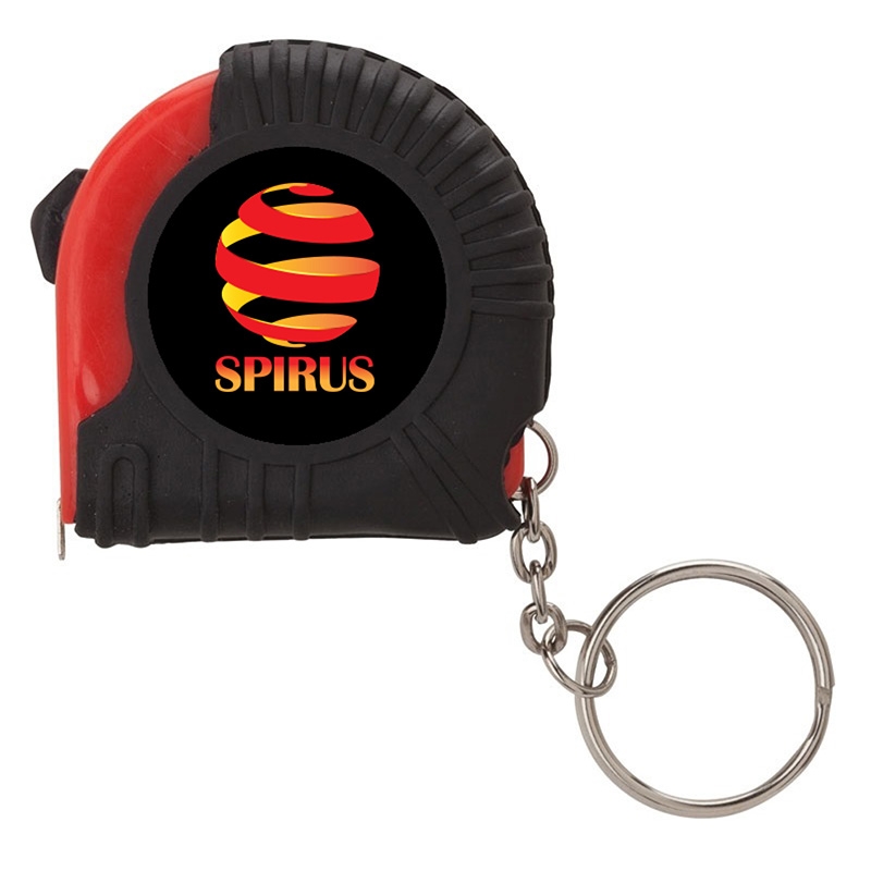 Mini Tape Measure Keychain with Colorflex Custom Vinyl Label - 6 ft.