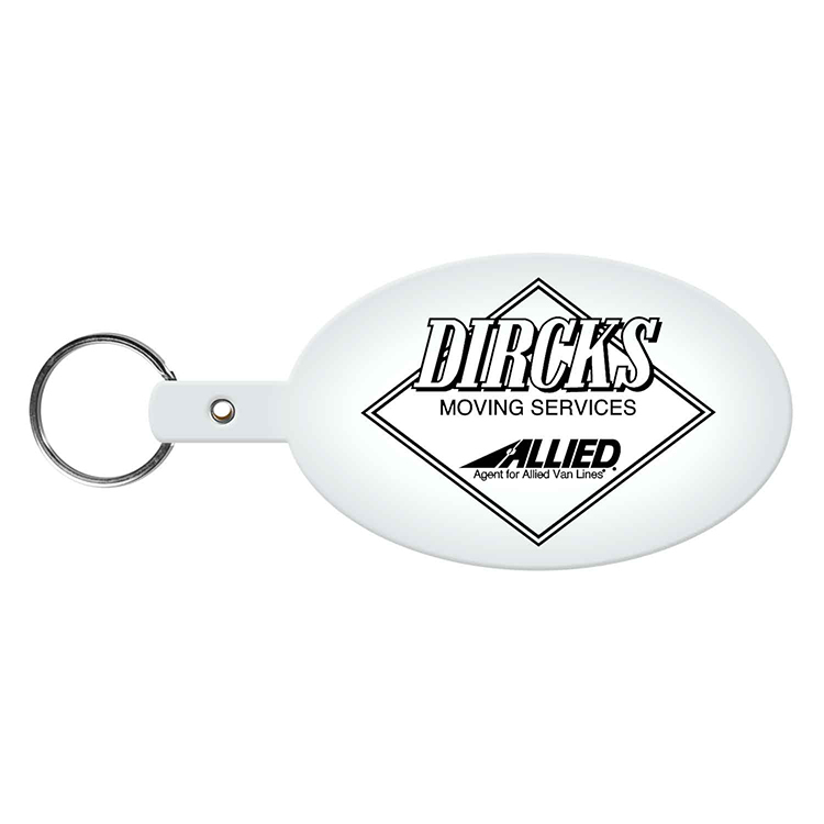 Translucent Flexible Large Oval Keychain