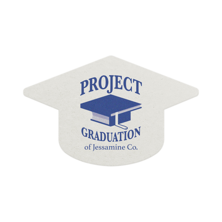 55 Point Graduation Cap Pulpboard Coaster - 4"