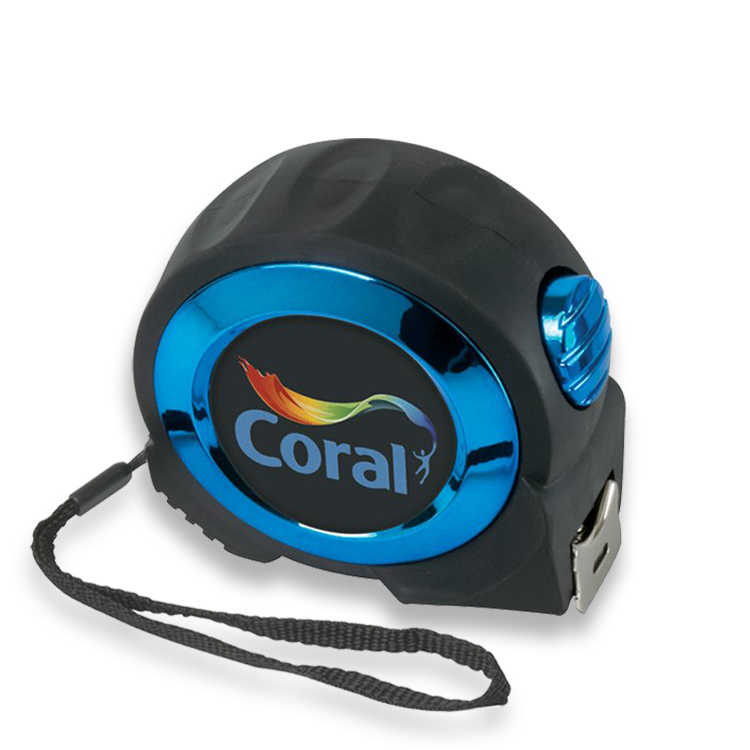 Chromatic Rubber Grip Locking Metal Tape Measure - 25 ft.