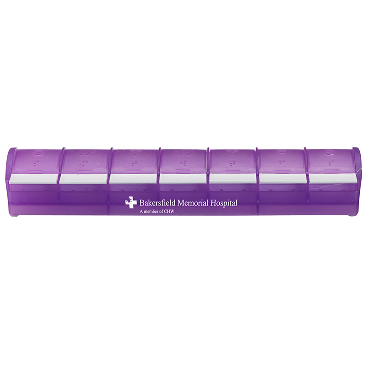 Translucent 7-Day Snap Open Pill Box