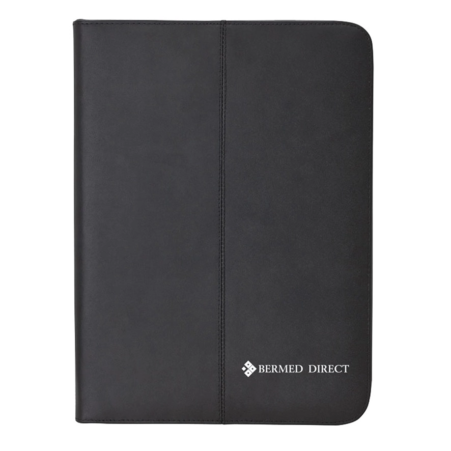 Bonded Leather Folio with Accordion File Folder - 8.5" x 11"