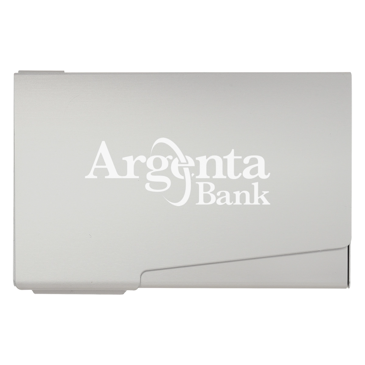 Aluminum Card Case With Angled Accent Cut