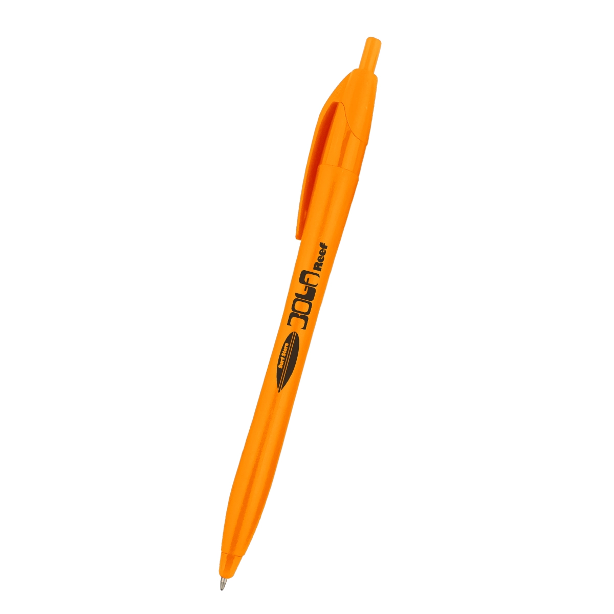 Orange Solid Colored Plunger Style Dart Pen