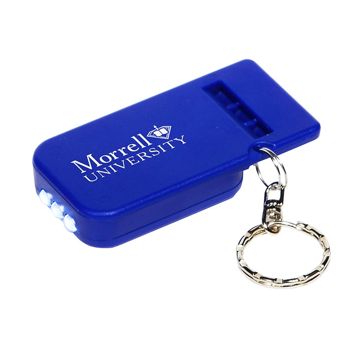Solar Powered Light and Whistle Keychain