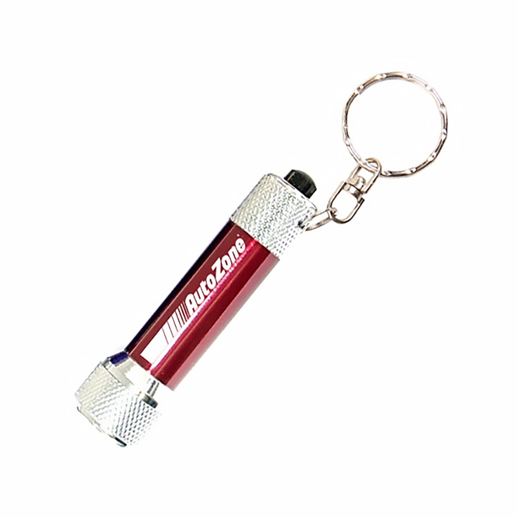 Red Mini LED Aluminum Flashlight Keychain