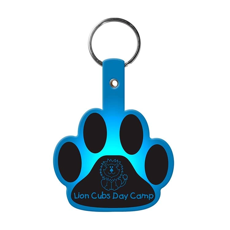 Translucent Flexible Paw Keychain