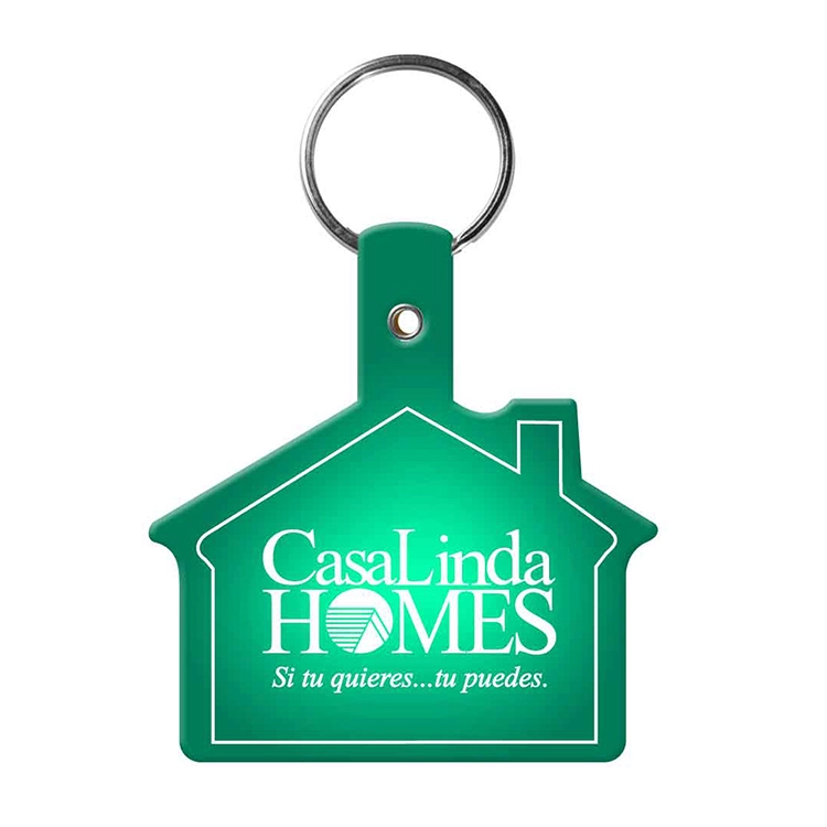 Translucent Flexible House Keychain