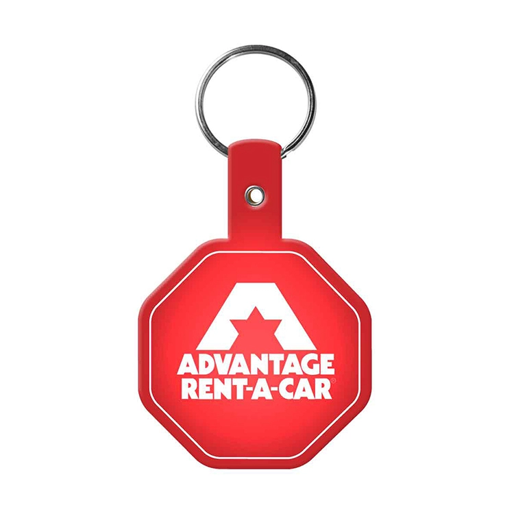 Translucent Flexible Stop Sign Keychain