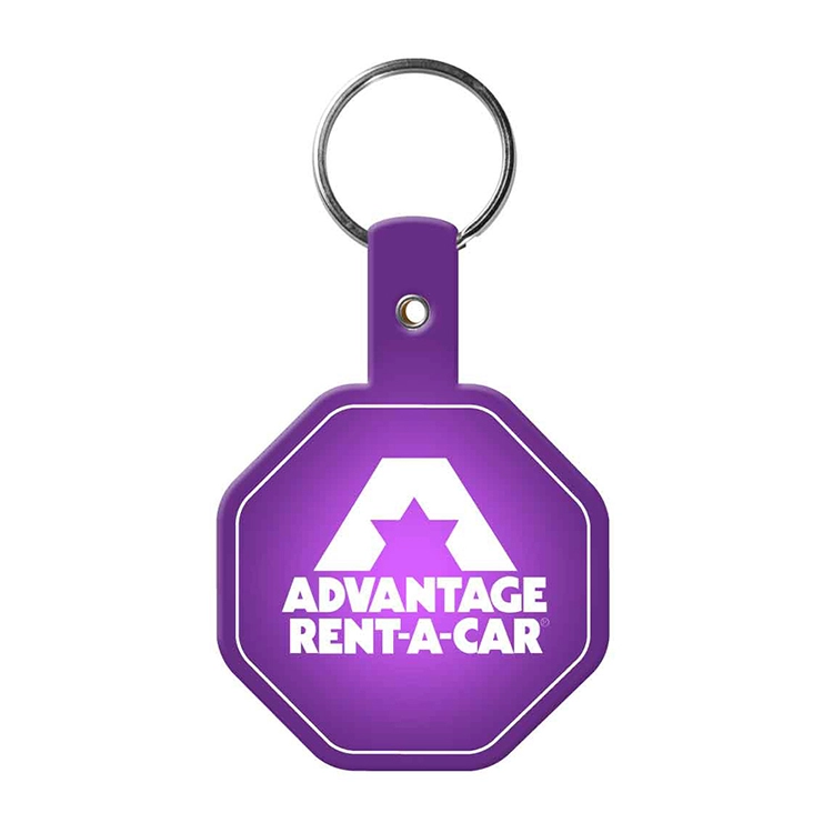 Translucent Flexible Stop Sign Keychain