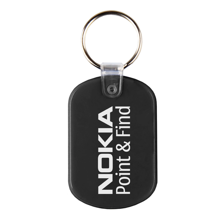 Round Edge Rectangle PVC Keychain