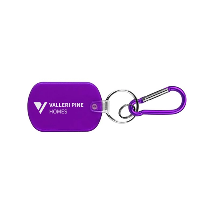 Oval PVC Keychain with Carabiner